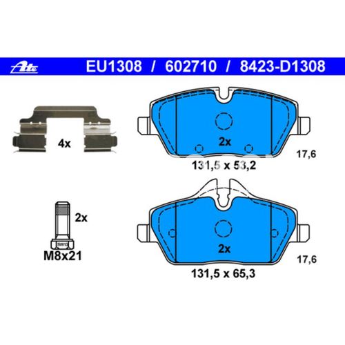 alleuro.com: ATE Front Disc Brake Pad Set 34116772892 602710